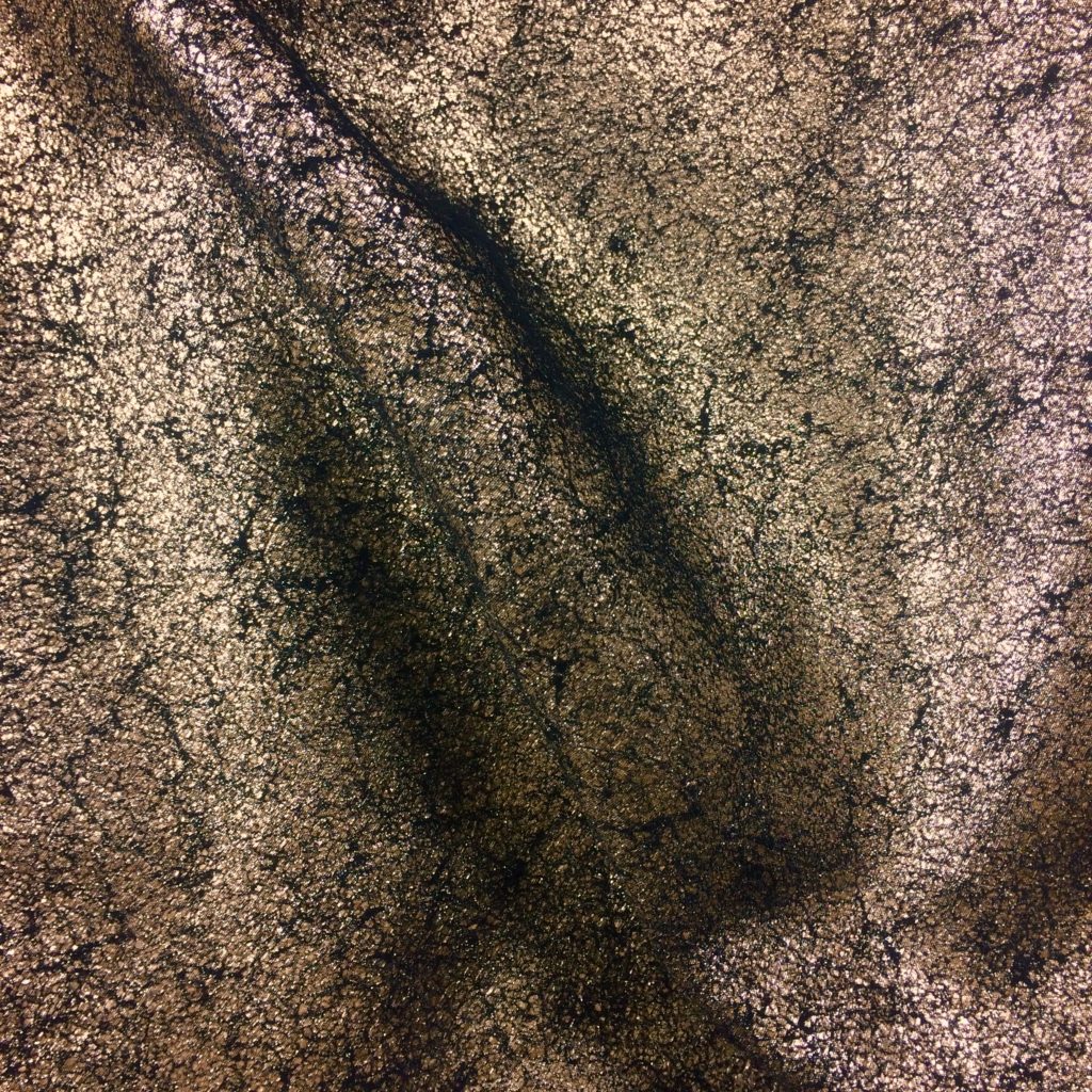 Distress Vintage with Gold Metallic on Black Cow Suede - Rainbow Leather