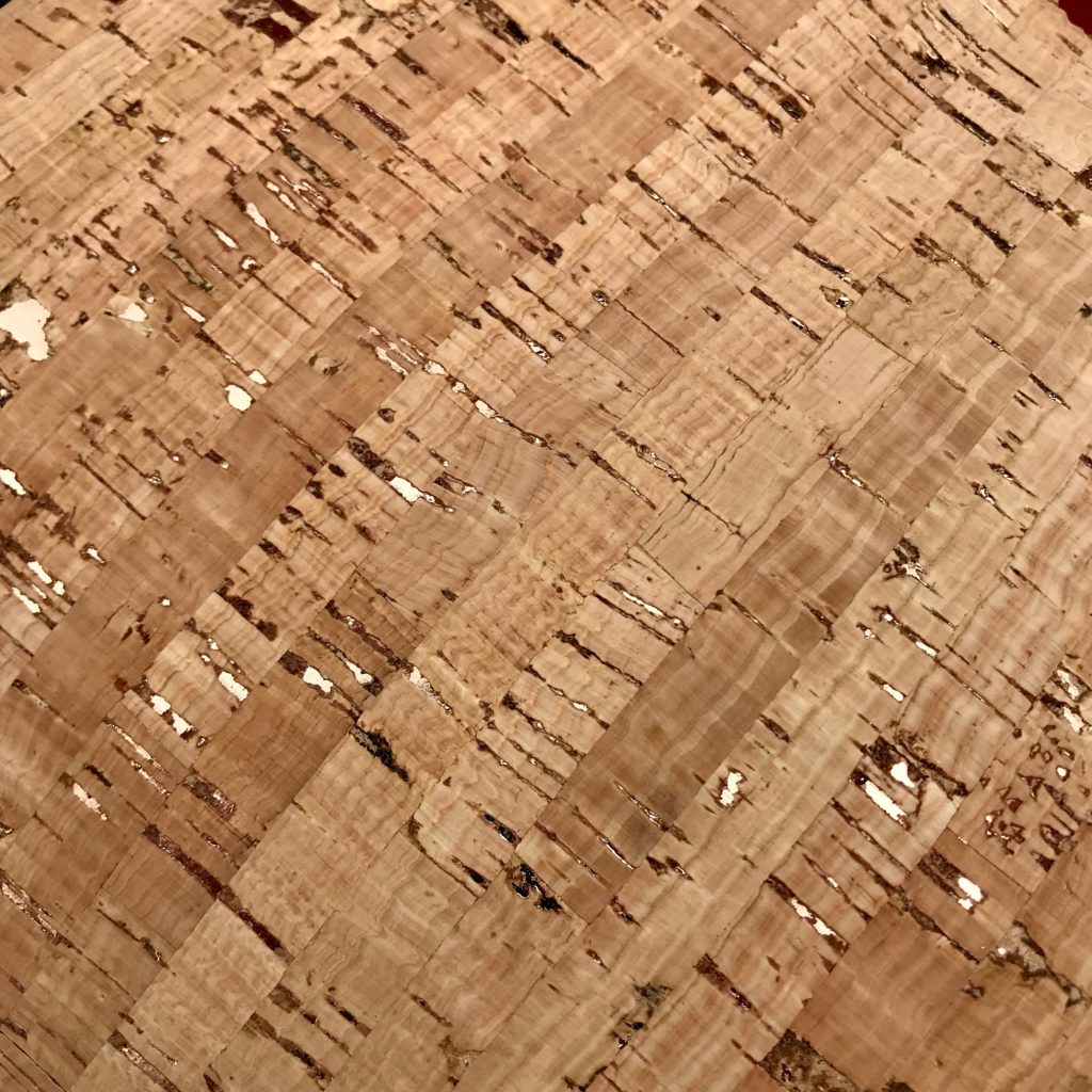 Natural cork with Rose Gold Flakes - Rainbow Leather