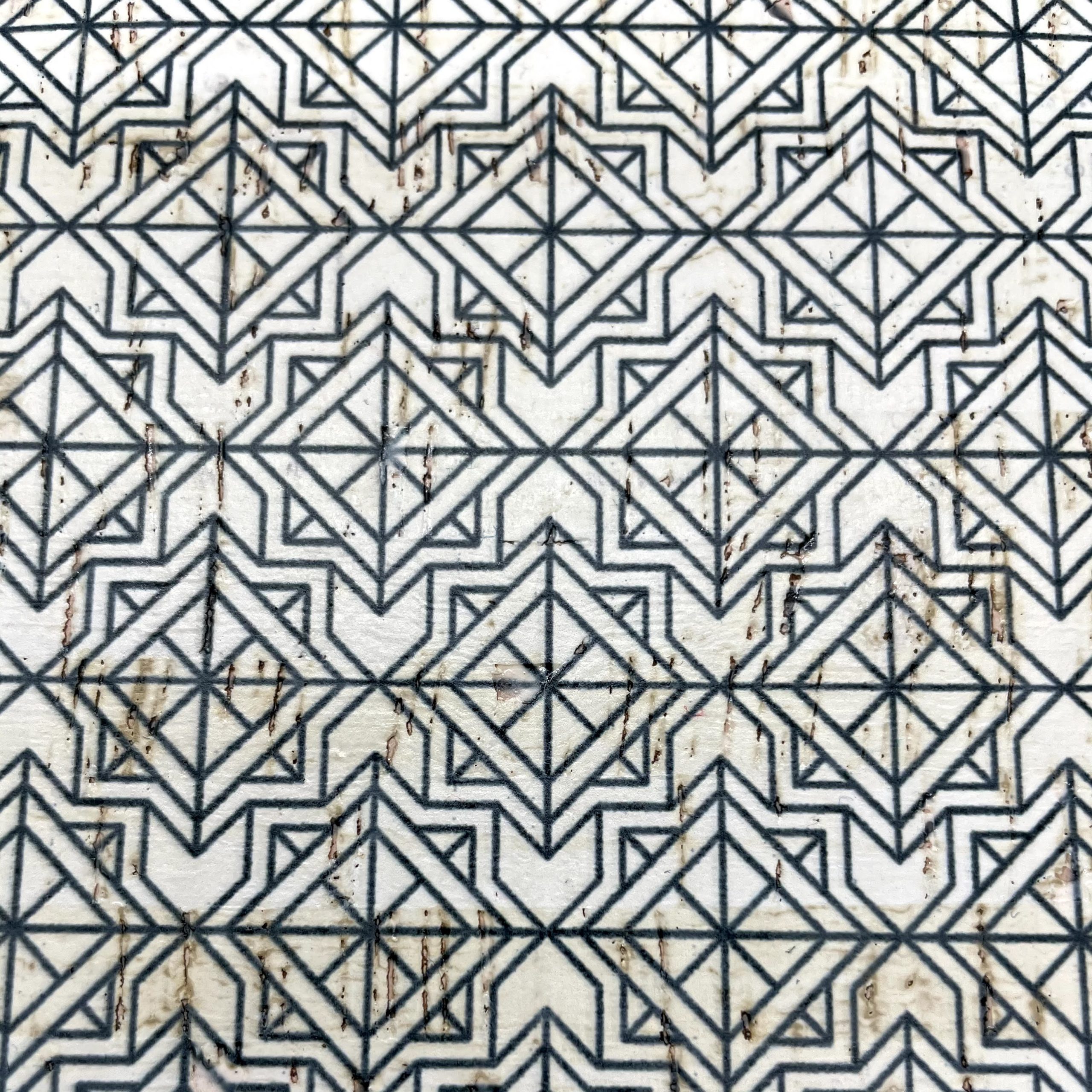 33944 Black Geometric Pattern #5 - Rainbow Leather