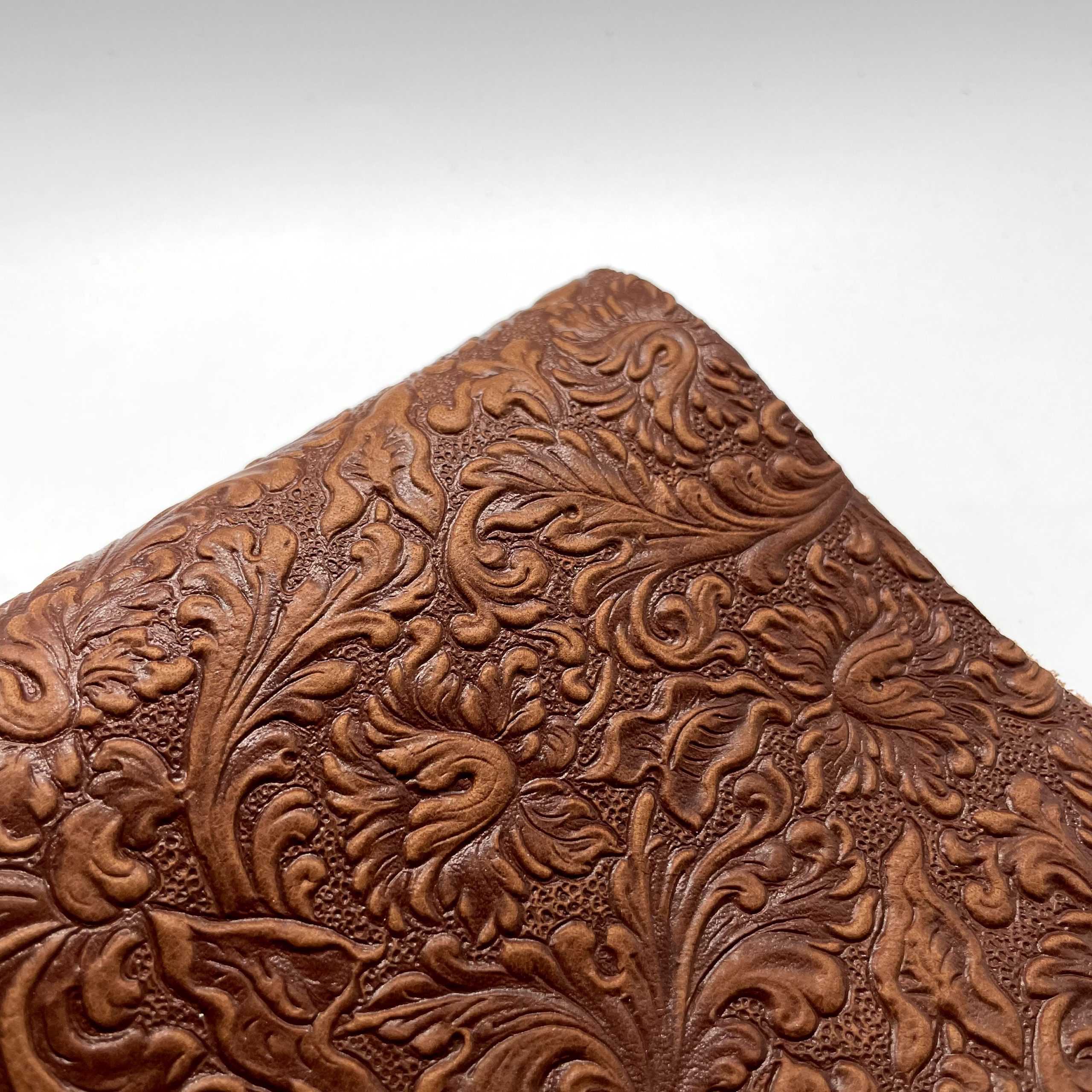 Florentine Embossed on Brandy Softee - Rainbow Leather