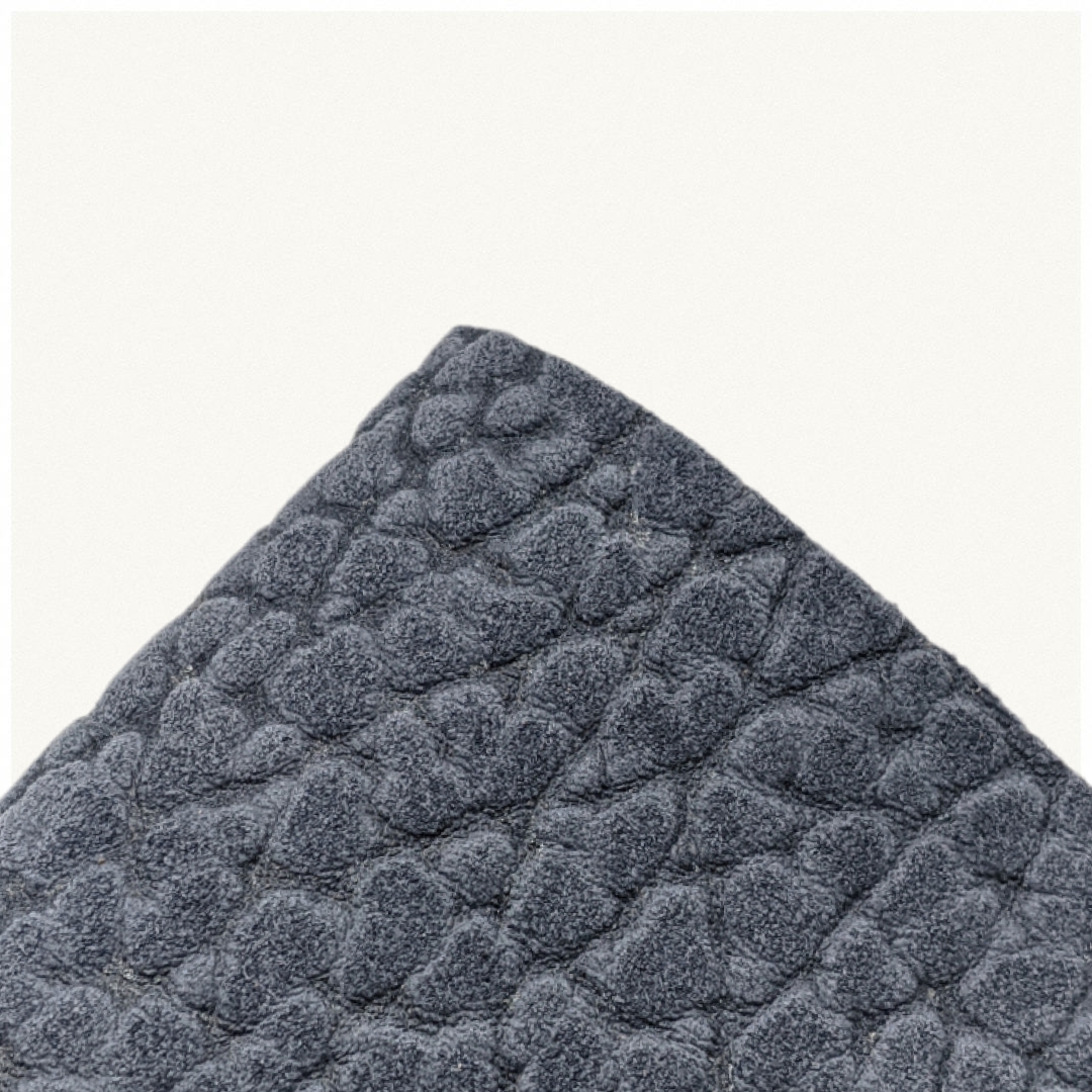 Walrus Emboss on Serenity Blue Cow Suede - Rainbow Leather