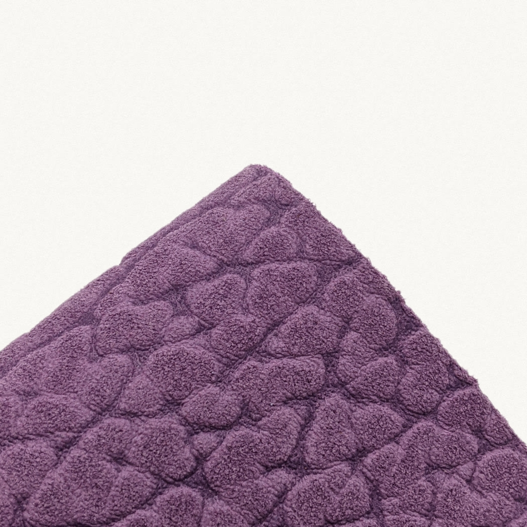 Walrus Emboss on Lavender Cow Suede - Rainbow Leather