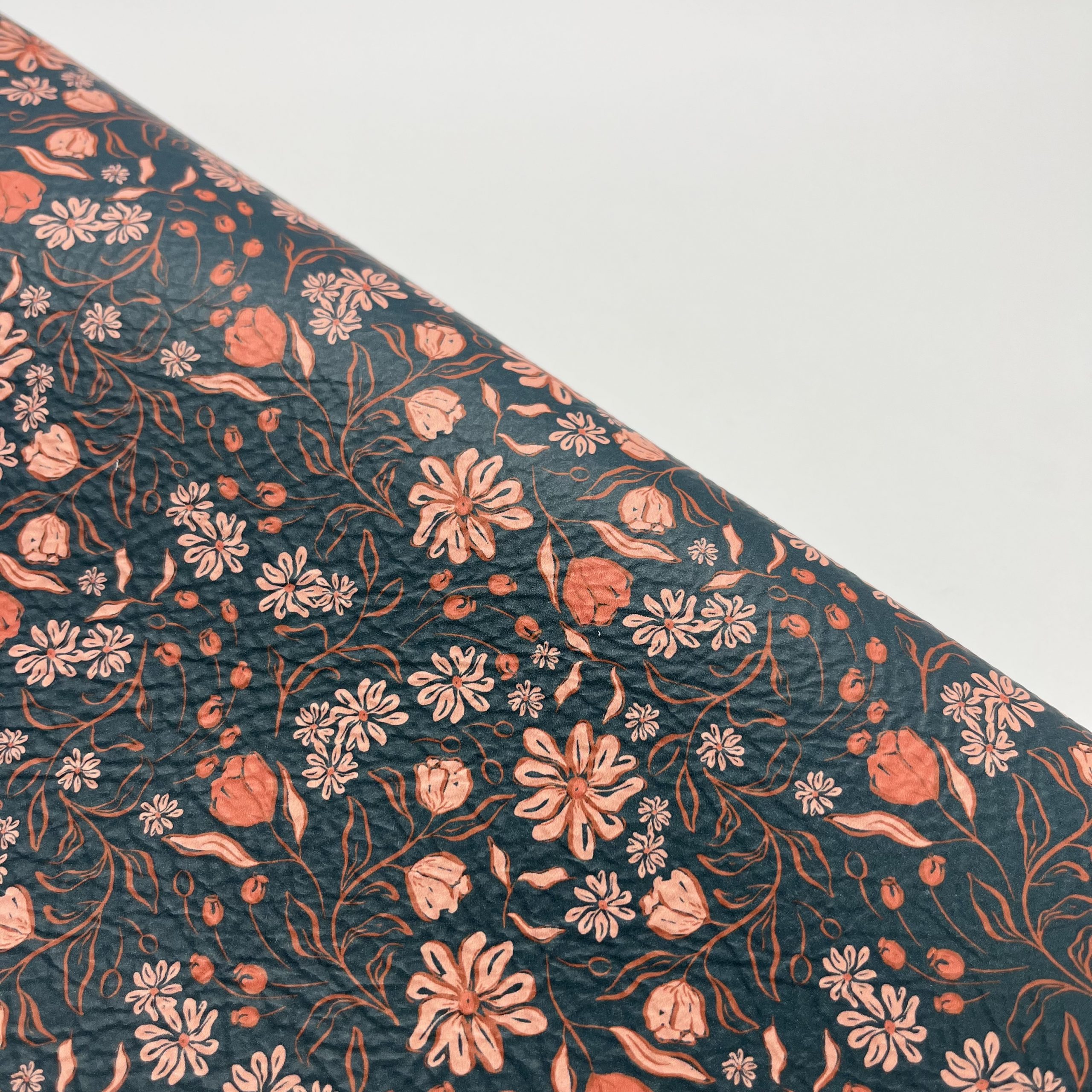 Boho Fall Print #12 on White Softee Cow - Rainbow Leather