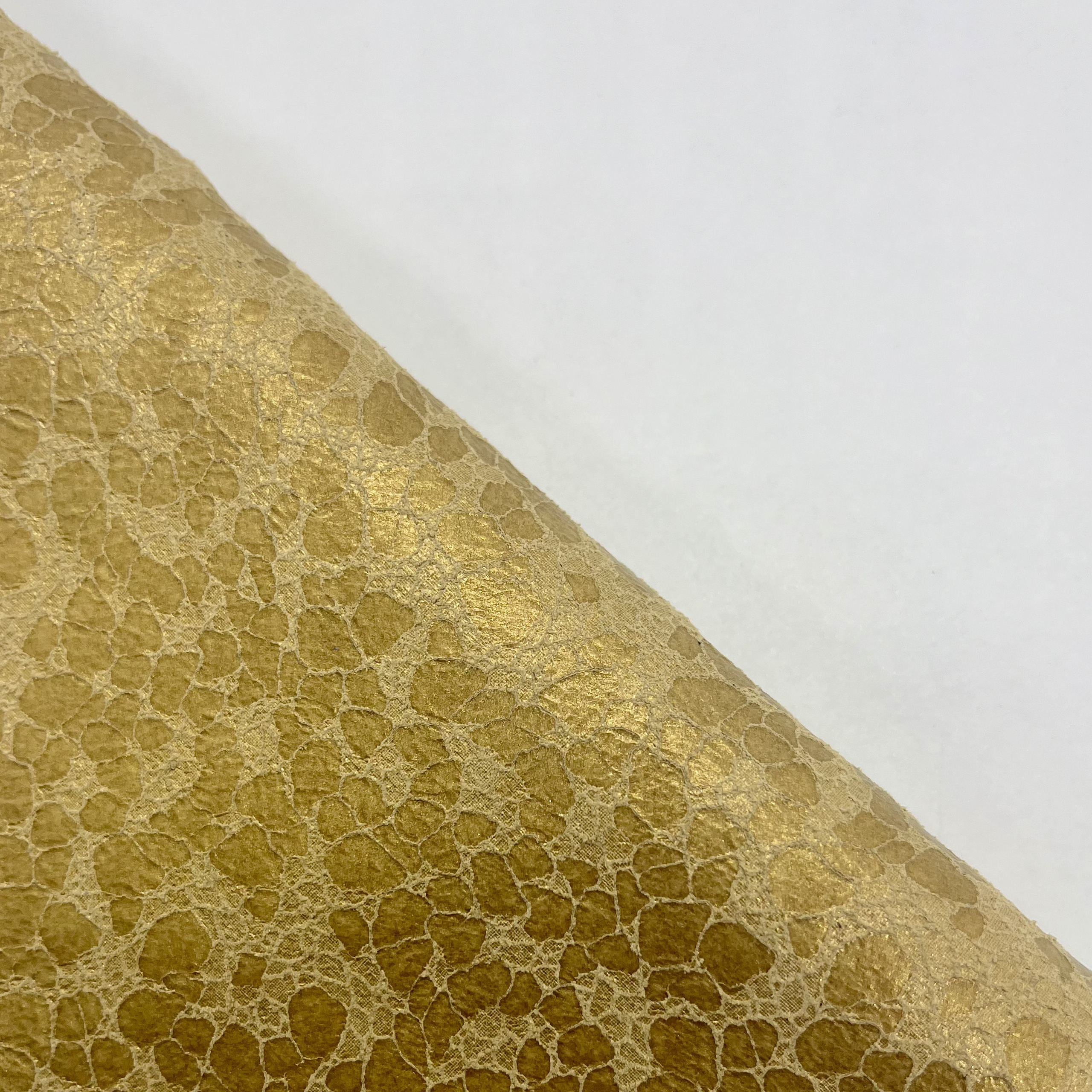 Golden Dust Pool on Beige Cow Suede - Rainbow Leather
