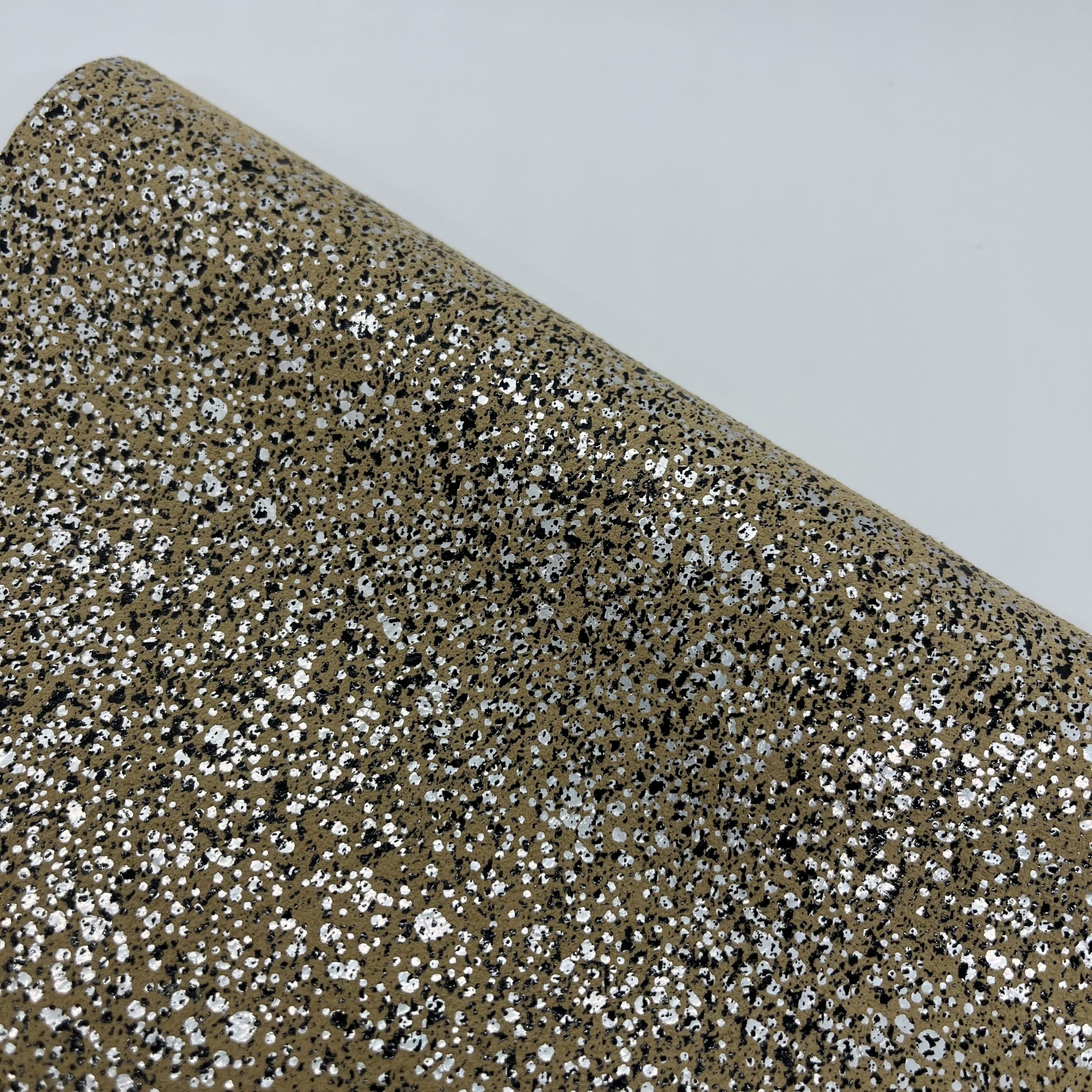 Camel Sofia Droplets Cow Suede - Rainbow Leather