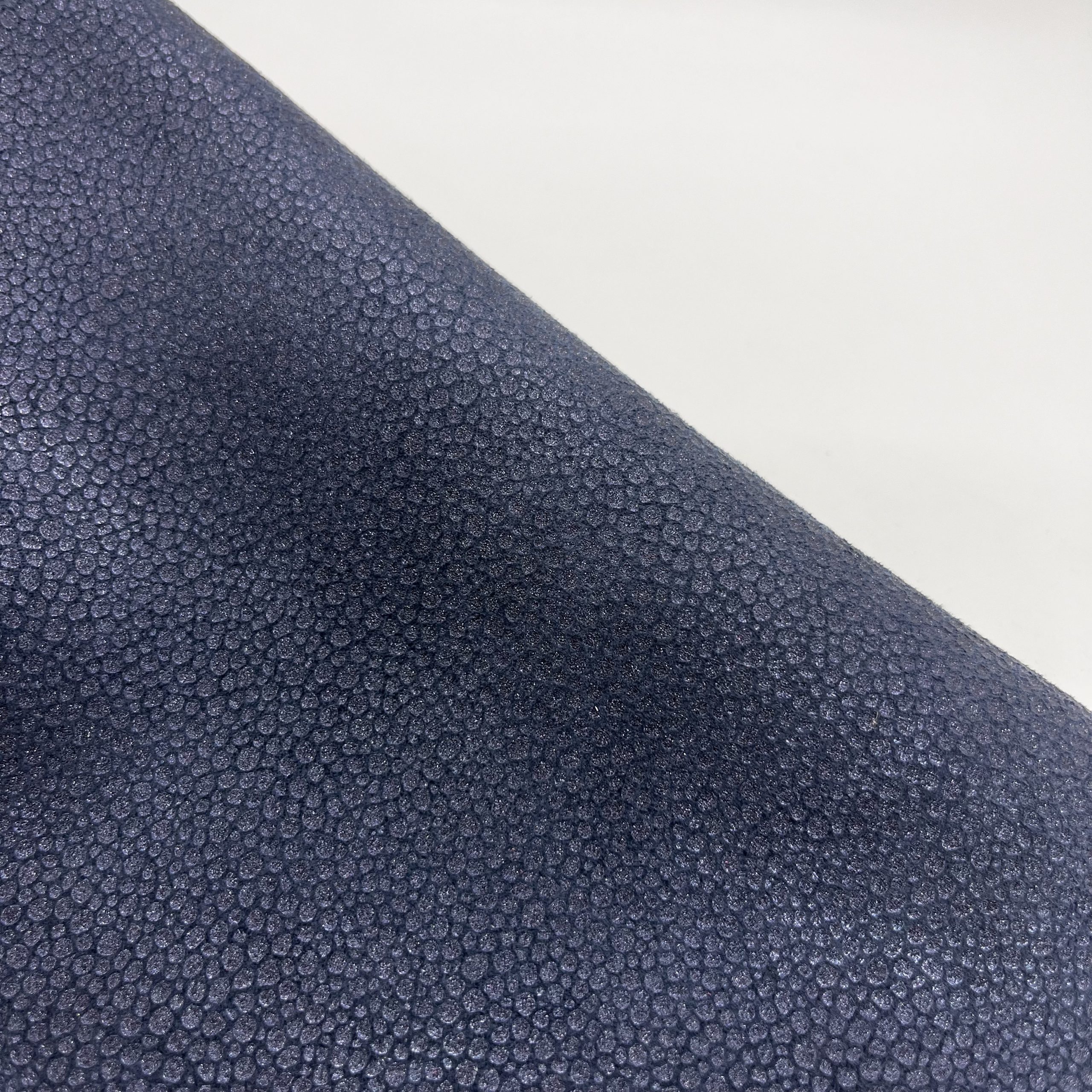 Navy Glitter Stingray on Dark Navy Cow Suede - Rainbow Leather